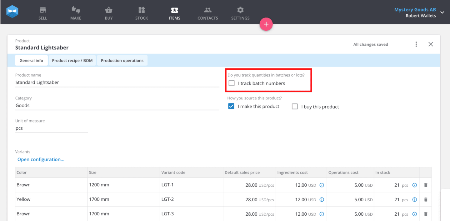 End-to-End Traceability for All Inventory Items — Katana