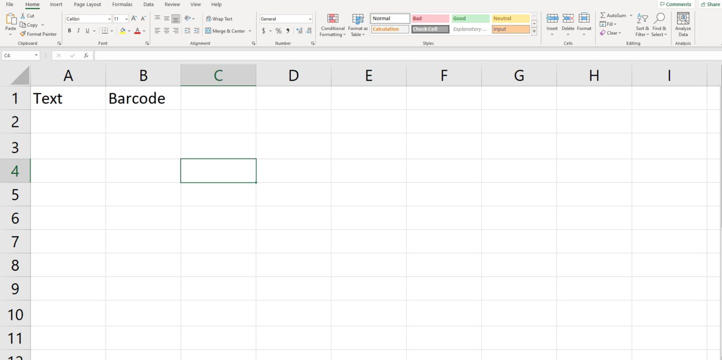 How to Make a Barcode Generator in Excel — Katana