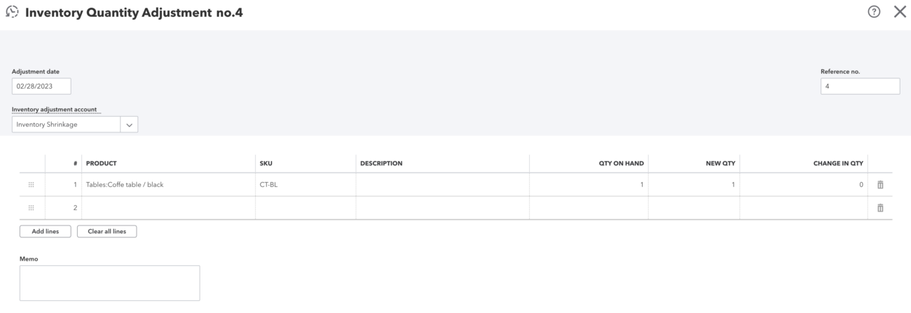 How to Adjust Inventory in QuickBooks Online — Katana