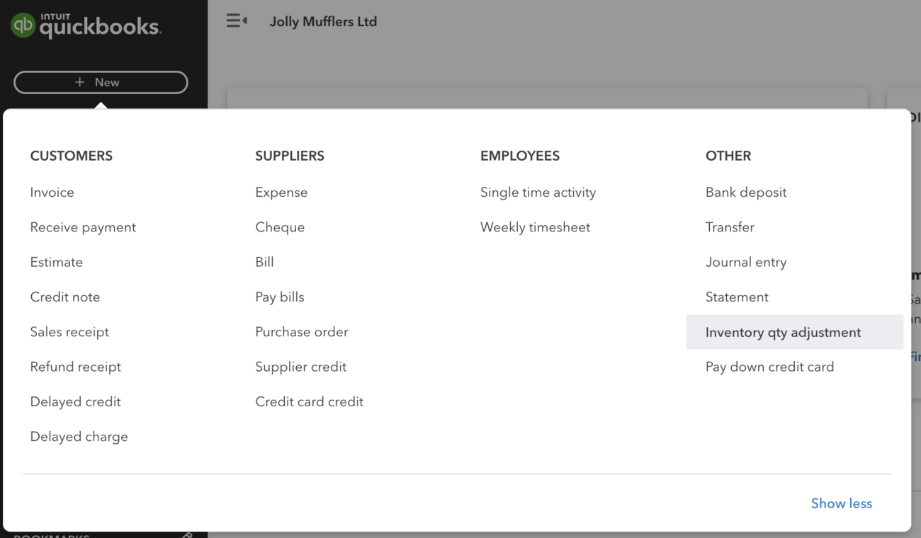 How to Adjust Inventory in QuickBooks Online — Katana