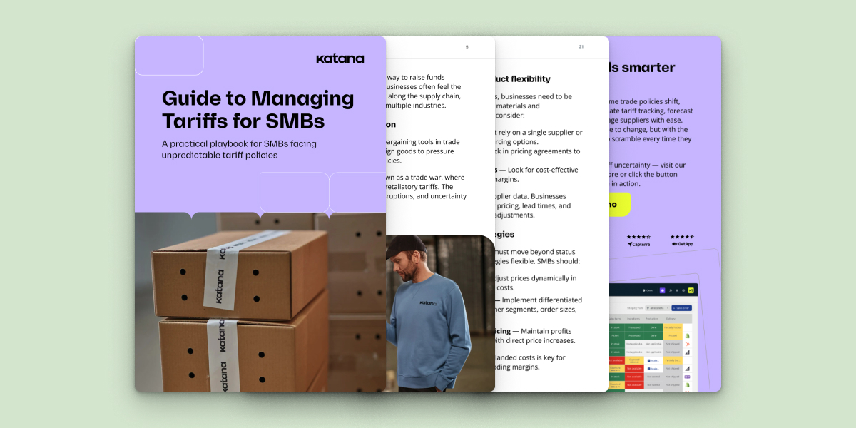 Protect your profits with Tariff Management — Katana